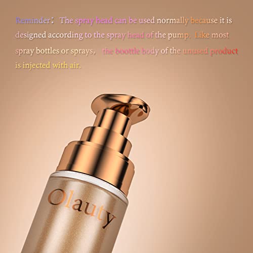 Liquid Illuminator, Firstfly Body Highlighter Makeup Smooth Shimmer Glow Liquid Foundation for Face & Body（#01 Rose Gold）