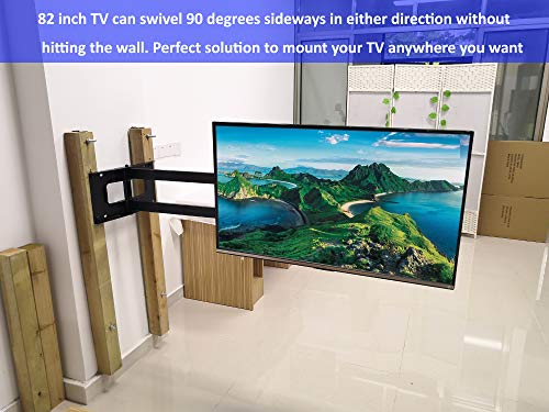 FORGING MOUNT Long Arm TV Mount, Full Motion Wall Mount Bracket with 43 inch Extension Articulating Arm TV Wall Mount, Fits 42 to 86 Inch Flat/Curve TVs, Holds up to 110 lbs,VESA 800x400mm Compatible