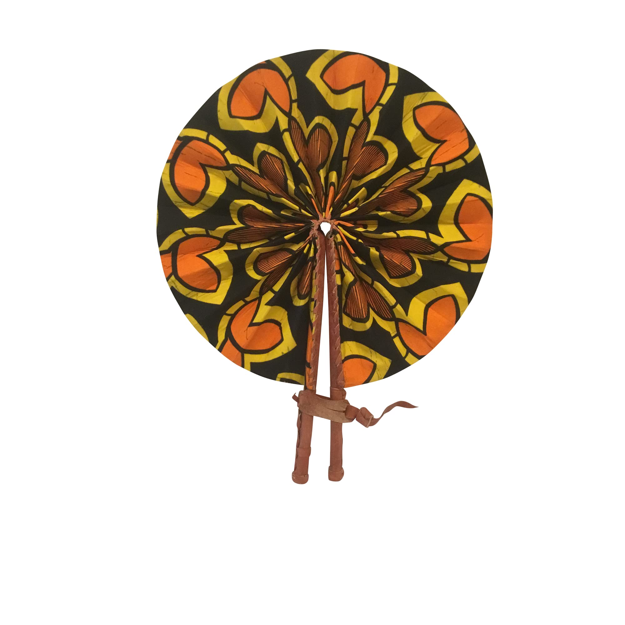 African Folding Hand Fan 3 Pack Set #1