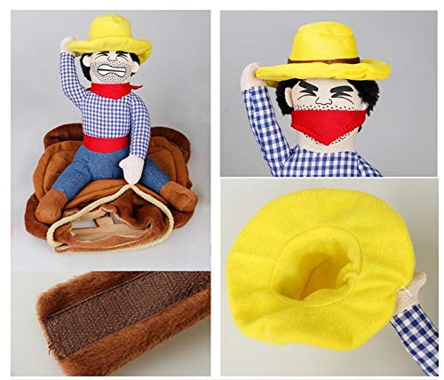 Dog Costume Pet Costume Pet Suit Cowboy Rider Style (Medium)