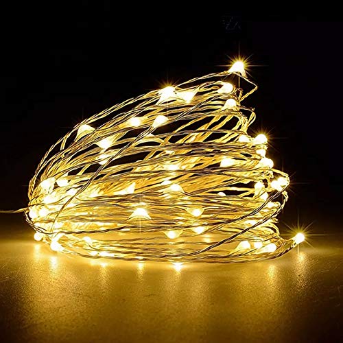 Battery Powered Fairy String Lights 8 Pack 10 ft 30 LED Starry Lights for DIY Mason Jar Wine Bottle Glasses Lighting for Home Bedroom Patio Wedding Christmas Table Decoration (Warm White)