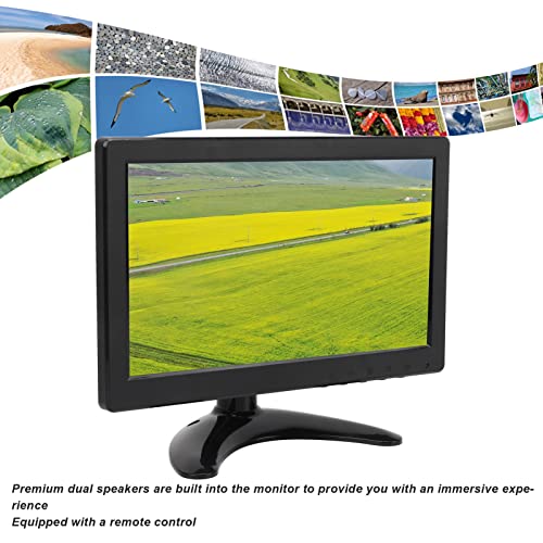 9in TFT LCD Monitor 9in Computer Monitor with Multi Input Interface Speaker HD Color Gaming Display Screen for DVR Daily 100‑240V(American Standard)