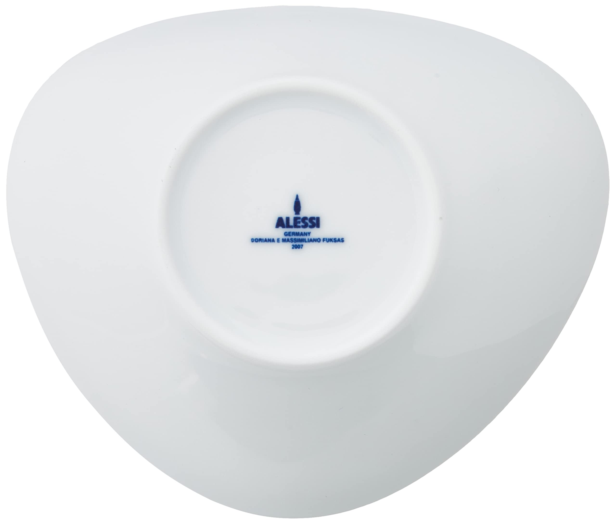 Alessi Colombina 5-3/4-Inch by 5-Inch by 10-1/4-Inch Serving Bowl shallow, White Porcelain, Set of 6