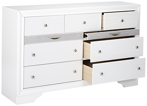 Acme Naima Wood 9-Drawers Bedroom Dresser in White