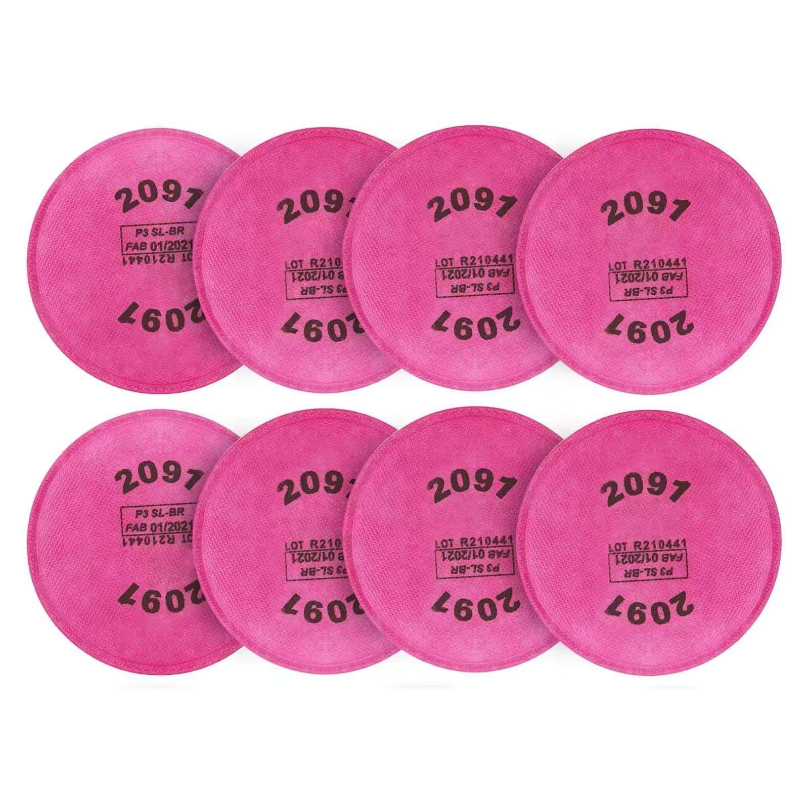 8 PCS (4 Pack) 2091 Particulate Filter, Compatible with 6000 6200 6800 7000 FF4 Series, p100 Filter Retainer Used in Welding Fumes, Glass Fiber (4.25 Inch)