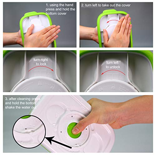 FOSA Vacuum Seal Food Storage System Reusable Small Containers, 3 pack, 34 oz size (Vacuum pump not included)