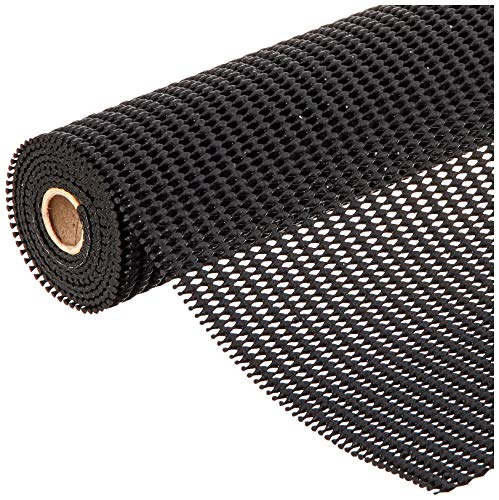Con-Tact Brand Grip-N-Stick Durable Self-Adhesive Non-Slip Shelf and Drawer Liner, 18" x 4', Black