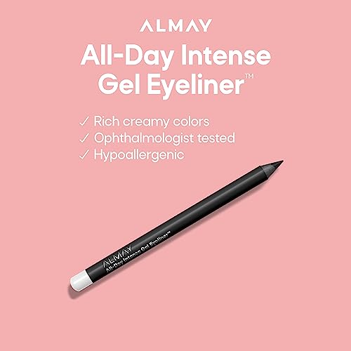 Almay Gel Eyeliner, Waterproof, Fade-Proof Eye Makeup, Easy-to-Sharpen Liner Pencil, 140 Deep Chestnut, 0.045 Oz