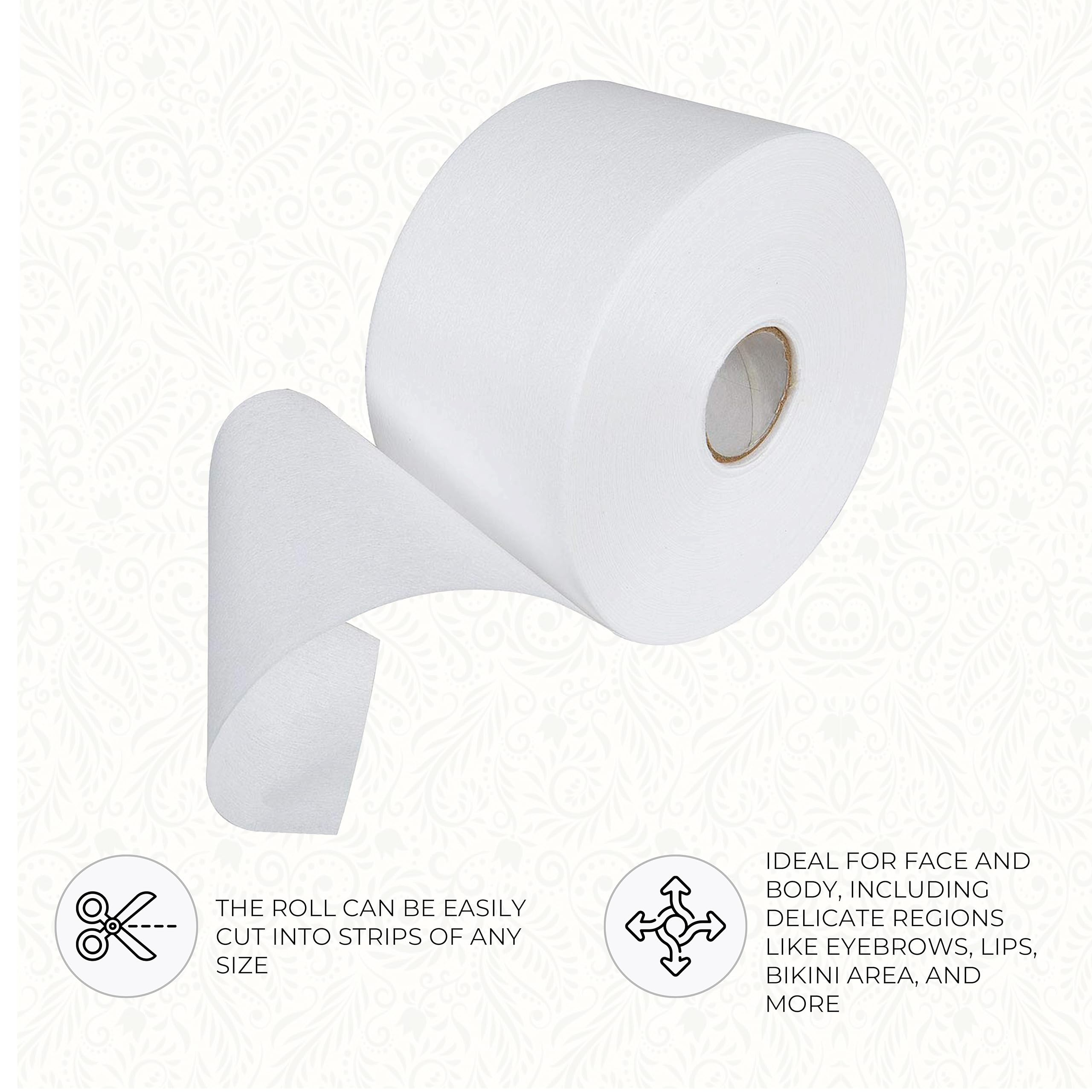 ForPro Non-Woven Epilating Roll for Body and Facial Hair Removal, Tear-Resistant, Lint-Free, 3β x 55 Yards, White