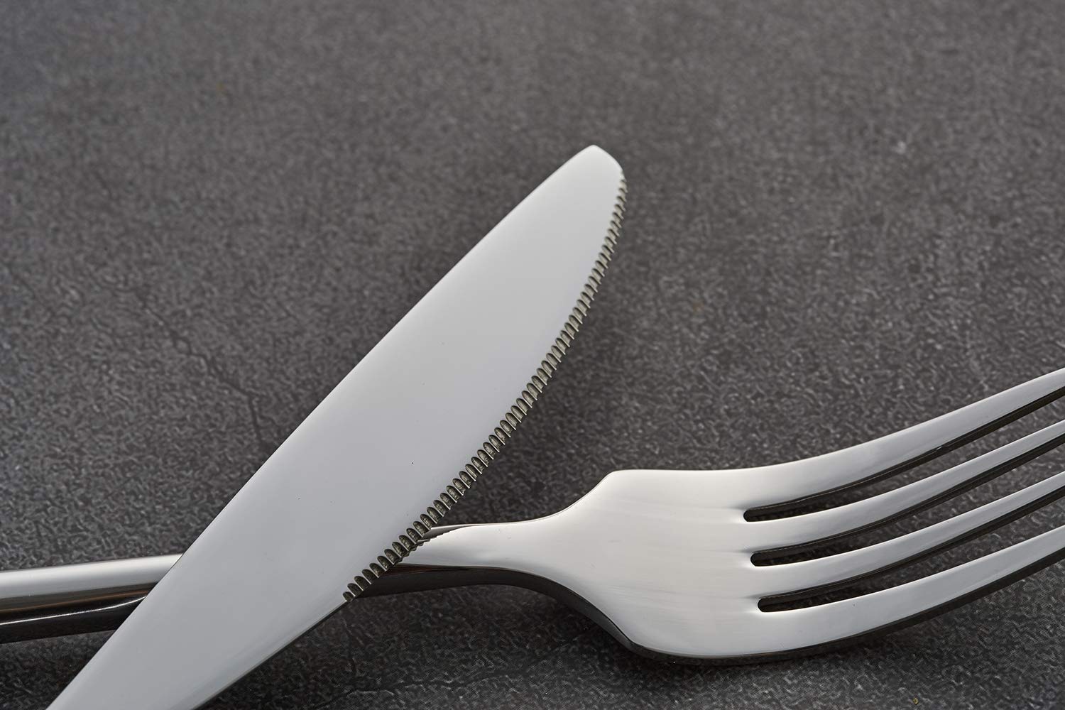 Annova Silverware Set 24 PCS Set Forged Premium Stainless Steel/Flatware - 6 x Dinner Forks, 6 x Dinner Knives, 6 x Dinner Spoons, 6 x Dessert Spoons - Service for 6