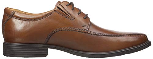 Clarks mens Tilden Walk Oxford, Dark Tan Leather, 11.5 Wide US