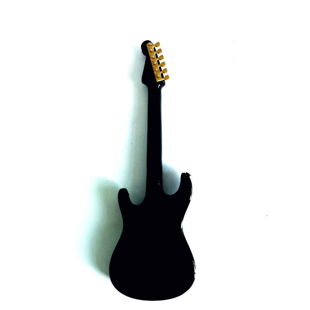 ALANO 14cm Black Mini Guitar Ornaments Musical Instrument Guitar Model Home Decoration