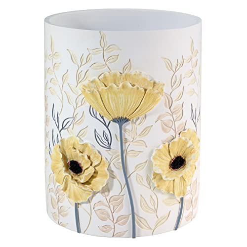 Avanti Linens - Waste Basket, Decorative Trash Can, Chic Home Decor (Marielle Collection)