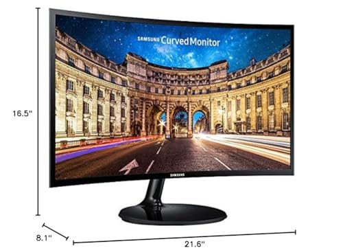 Samsung CF390 (LC24F390FHNXZA) 24-inch LED Curved FHD 4ms FreeSync Monitor Black (Renewed)