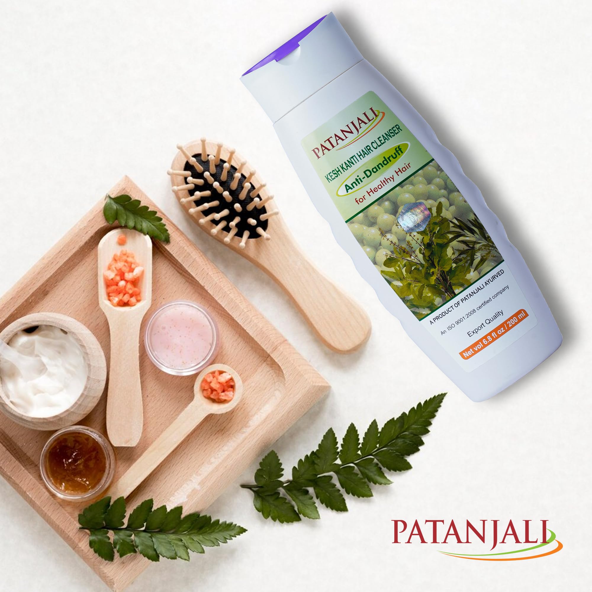 Patanjali Kesh Kanti Anti-Dandruff Hair Cleanser Shampoo, 200ml / 6.8 fl oz - (Pack of 2)