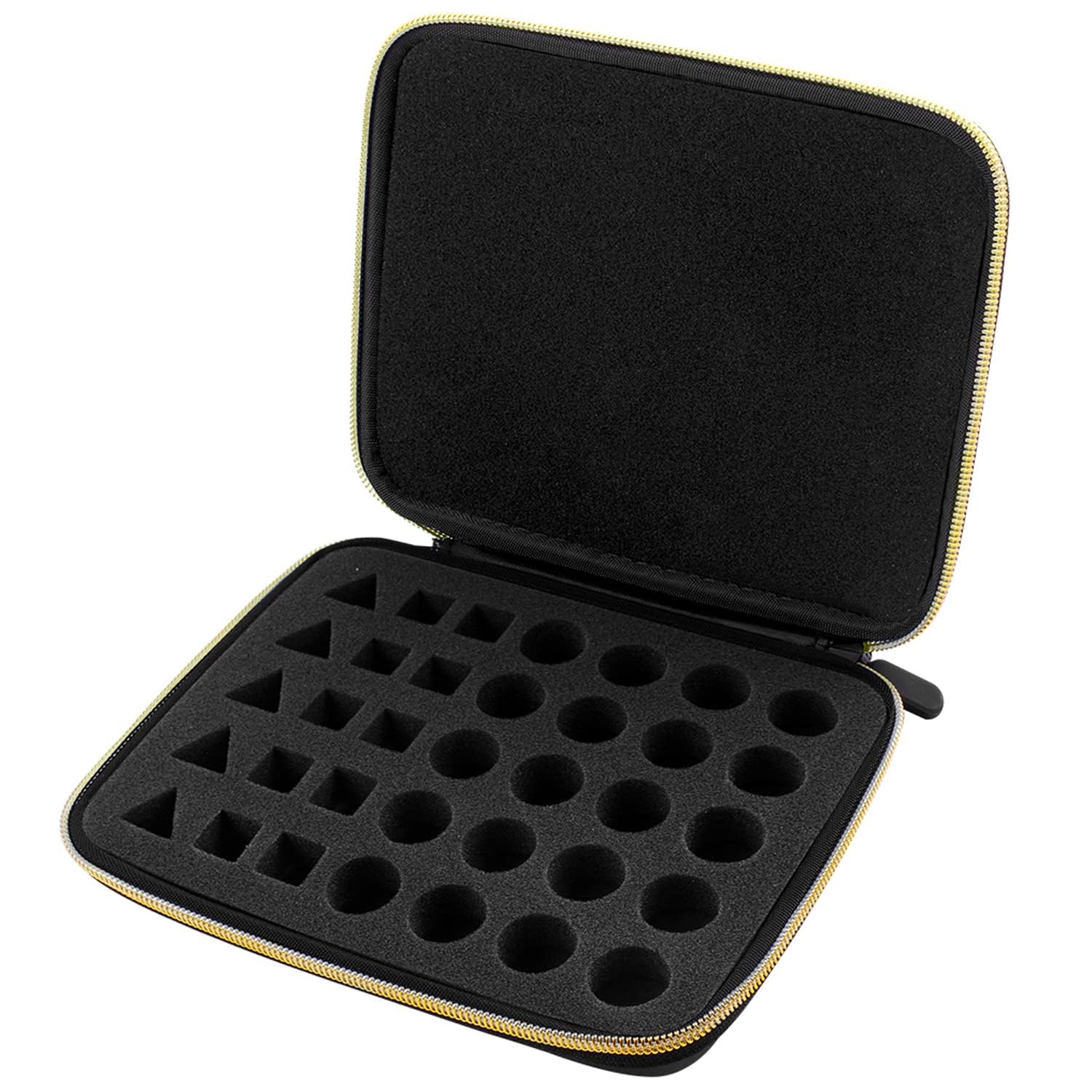 ALKOO 35+ Dice Case Box Tray, Storage Holder for DND Dice Set, for D&D Dungeons and Dragons 7-Die Polyhedral Dice, Organizer for RPG for MTG Role Playing Table Games, Display for D and D - Case Only