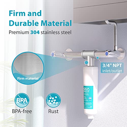 AQUACREST AP431 AP430SS Whole House Scale Inhibitor Inline Water System, Water Heater Softener System, Prevent Scale Build Up On Hot Water Heaters, Water Pipes and Boilers