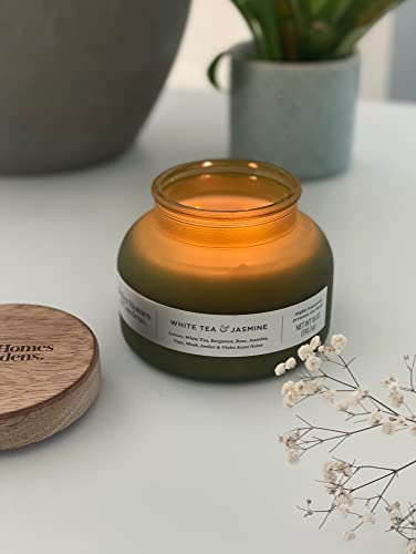 BetterHomes&Gardens 18oz Scented Candle, White Tea and Jasmine 2-Pack, 18oz (501g) x 2 [excluding glass jar weight] (44225)