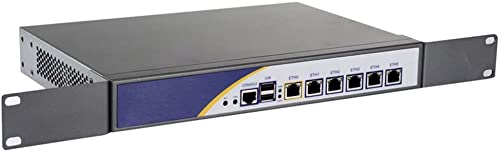 Partaker Firewall, OPNsense, VPN, Network Security Micro Appliance, Router PC, Intel Atom D525, 6 x Intel Gigabit LAN, COM, VGA, Fan, R3, 4G RAM, 64G SSD