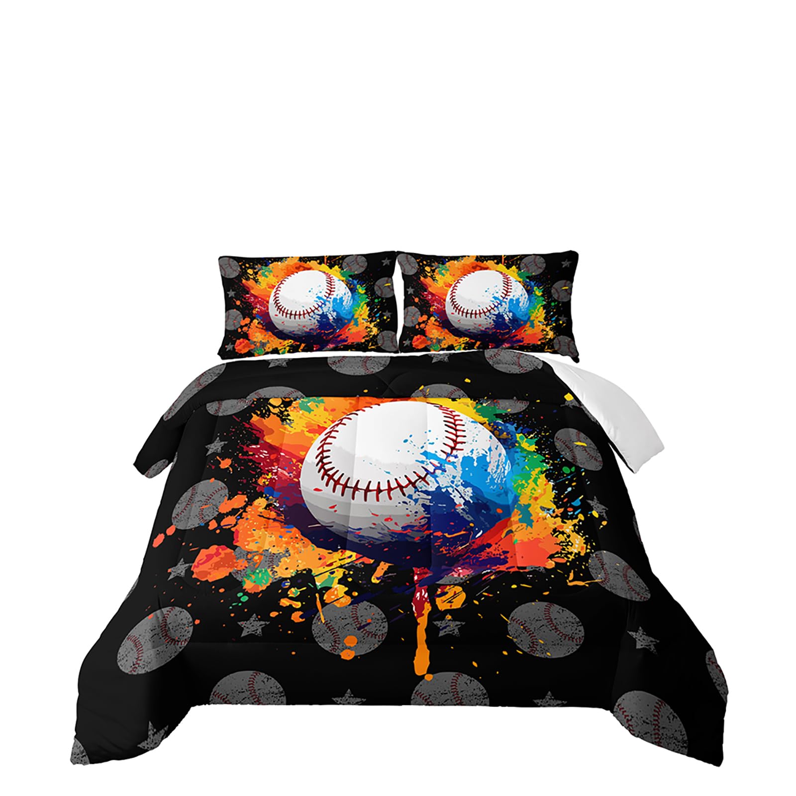 QOOMO Truck Comforter Queen Size,Kids Comforter Set,Christmas Tree Truck Printing Bedding Ultra Soft,Ultra Comforter 3 Piece Bedding Set Contain 1 Comforter Set 2 Pillowcases