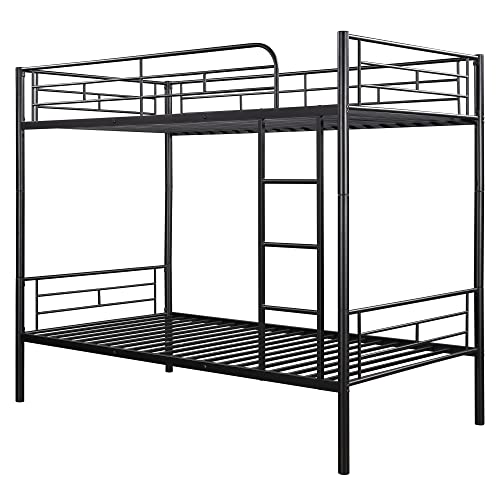 Bunk Bed,Twin Over Twin Metal Bunk Bed,Metal Bunk Bed Twin with Ladder and Safety Rail,Space-Saving, Noise Free, No Box Spring Needed