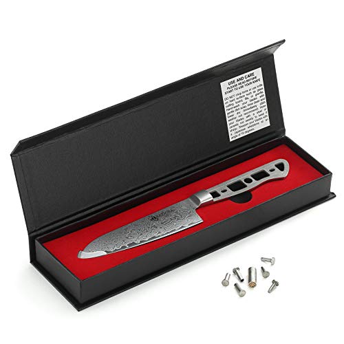 KATSURA Woodworking Project Kit β Santoku Knife Blank β 5 Inch β Japanese Premium AUS 10, 67 Layers Damascus Steel