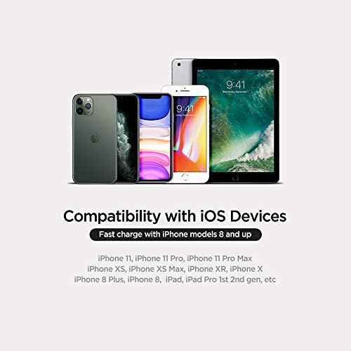 Spigen DuraSync USB C to Lightning Cable [3ft MFi Certified] [Supports Power Delivery] Works with iPhone XR, XS, XS Max, X, 8, 8 Plus and iPad with Lightning Charger Port (White)