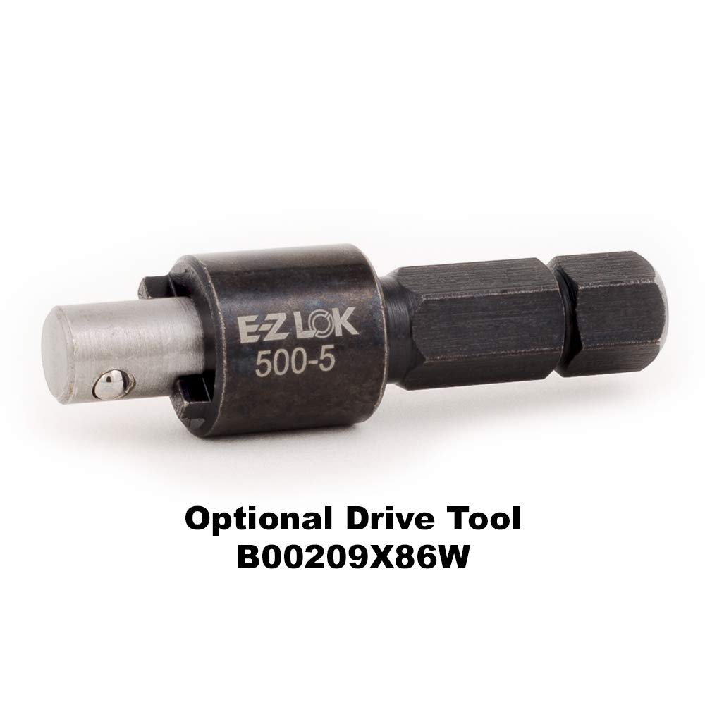E-Z Lok Externally Threaded Insert, C12L14 Carbon Steel, Meets AISI 12L14, 3/8"-16 Internal Threads, 1/2"-13 External Threads, 0.500" Length, Made in US (Pack of 10)