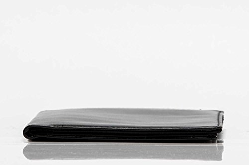 Big Skinny Leather Traveler Slim Wallet, Holds Up to 20 Cards and 4 Passports, Black