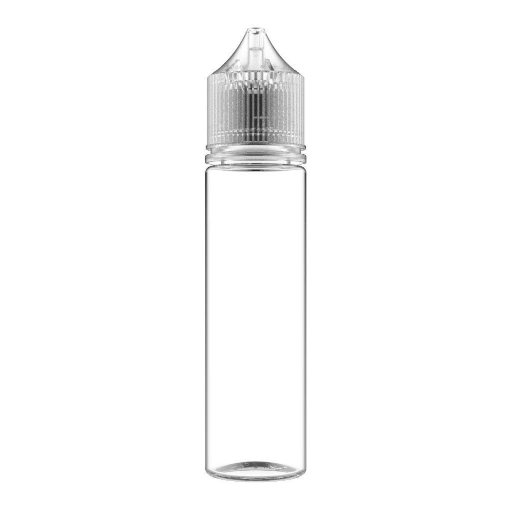 Chubby Gorilla 60ML Unicorn Bottle Clear Bottle/Natl Cap V3 (5 Pack), CGUB1-60MLV3-NATL