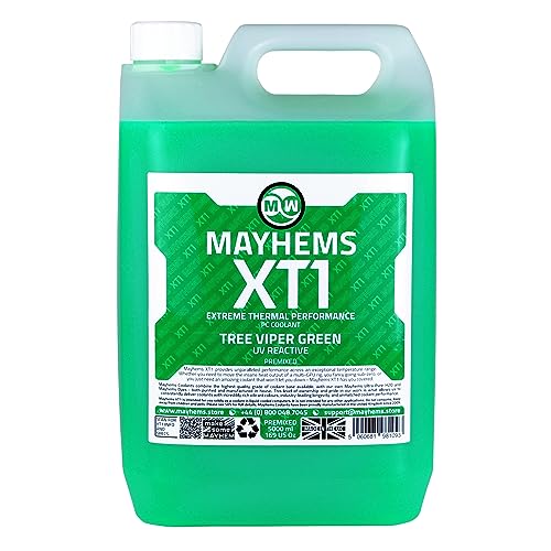 Mayhems - PC Coolant - XT-1 Premix - Thermal Performance Series, UV Fluorescent, 5 Litre, Tree Viper Green