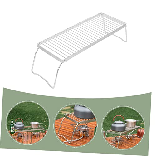 BESPORTBLE Burner Support Portable Camping Grill Grilling Sets for Outdoor Grill Griddle for Gas Grill Over Fire Cooking Grate Charcoal Grill Grate Bbq Grill Grate Outdoor Supply Stove Silver