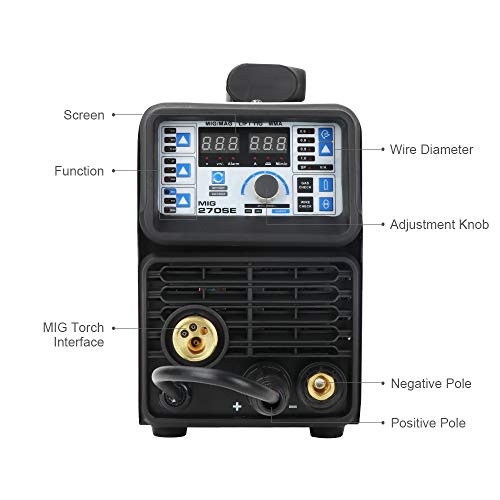 ANDELI MIG Welder 200A MIG-270SE 110V/220V MIG/Lift TIG/MMA 3 in 1 Multifunctional Welding Machine Gas Gasless Welder