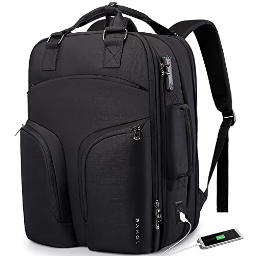 BANGE Travel Backpack for Women,35L Expandable Large Casual Daypacks Carry on Backpack Flight Approved for Woman, TSA Anti Theft 17.3inch Laptop Backpack for Work