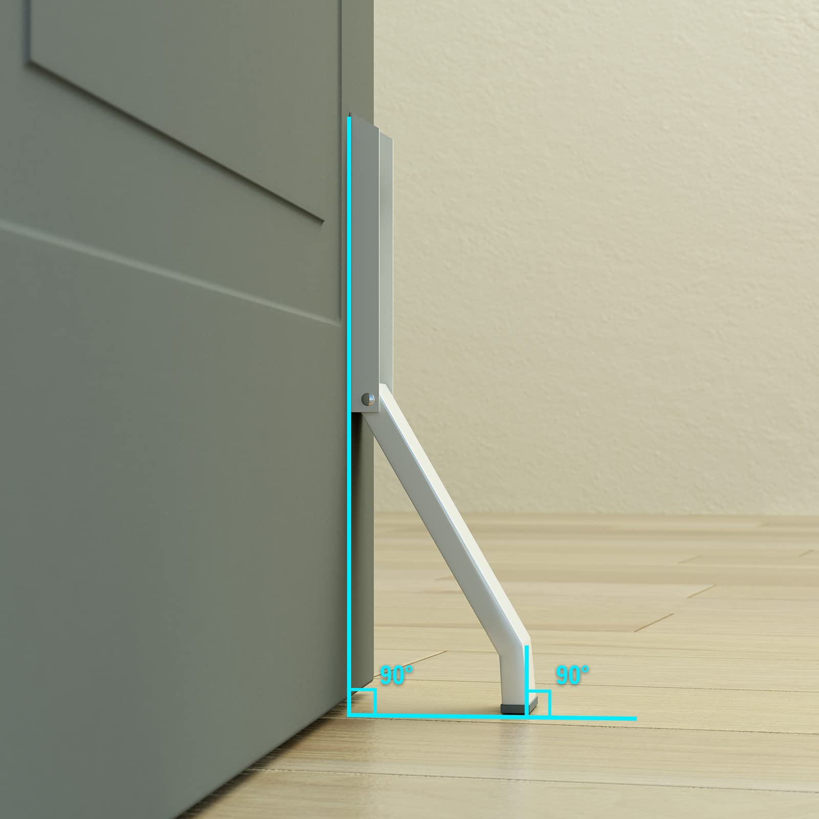 Aglaiprty Door Stopper, Door Holder, No Drilling Door Stoppers, Easy Pedal Kick Down Door Stop(White x 1 Pack)