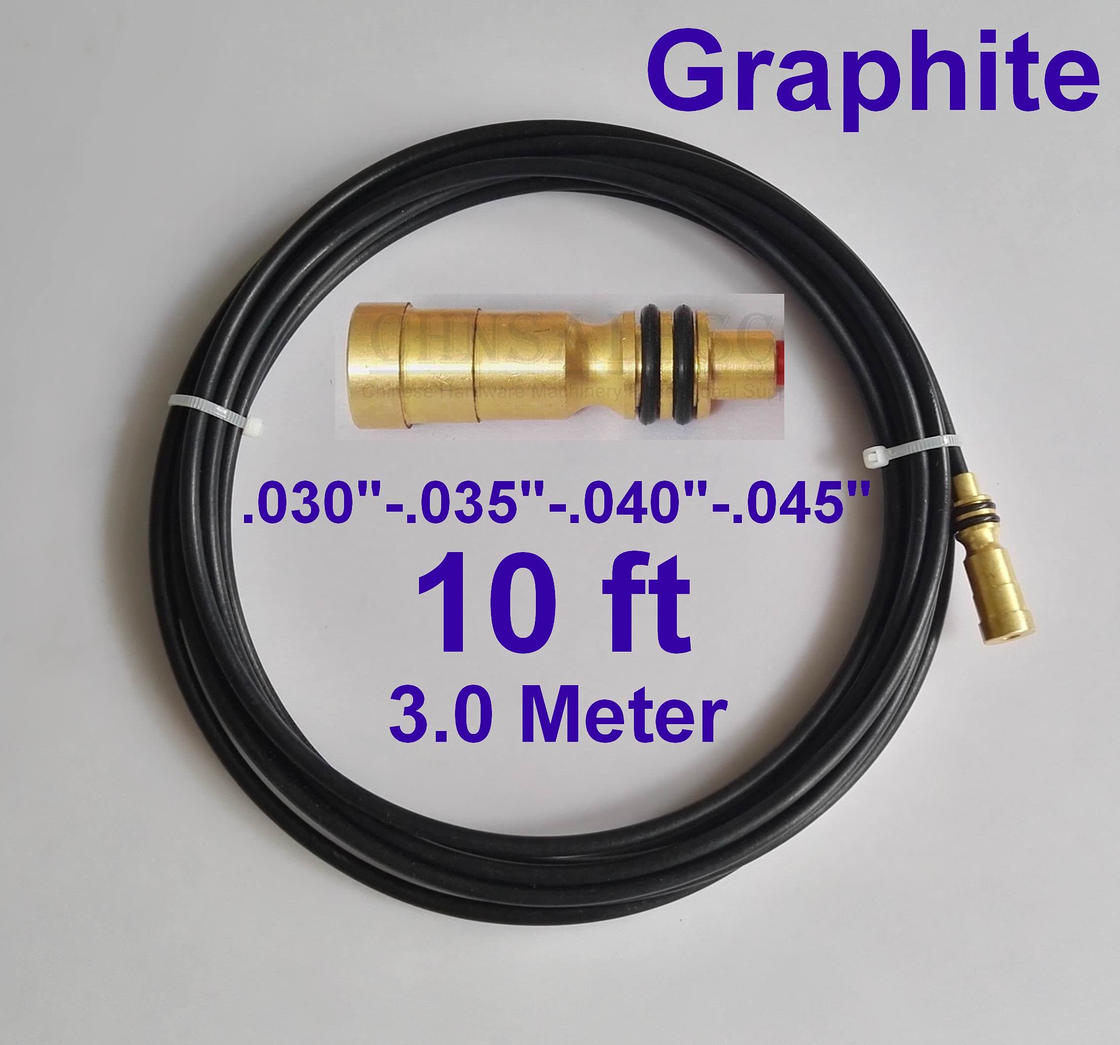 CHNsalescom Mig Welding Liner Miller Tweco Hobart MIG Gun Liner PTFE Graphite Steel 41mm (Graphite-OD:4.0mm,10 feet)