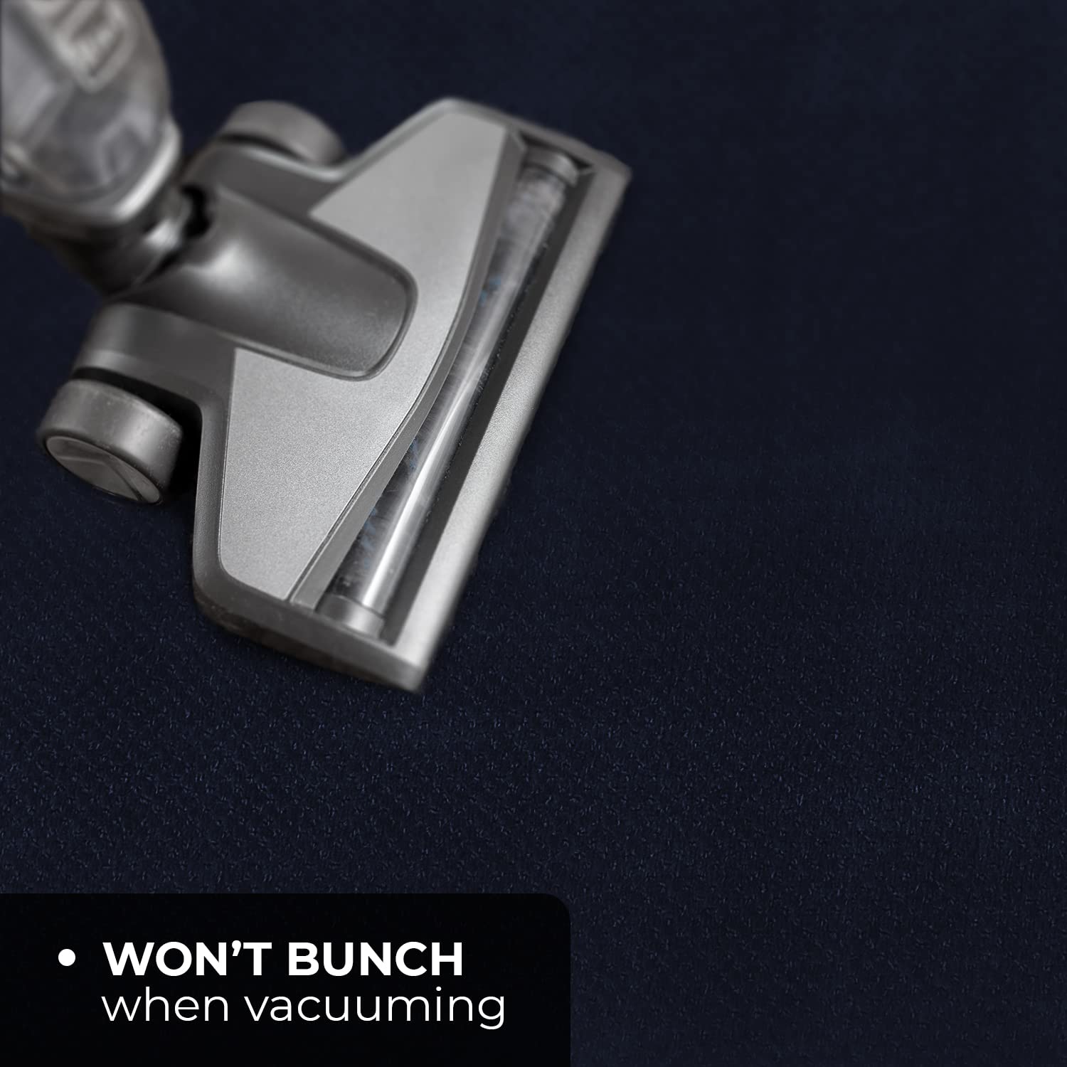 House, Home and More Skid-Resistant Carpet Indoor Area Rug Floor Mat - Navy Blue - 3 Feet X 3 Feet