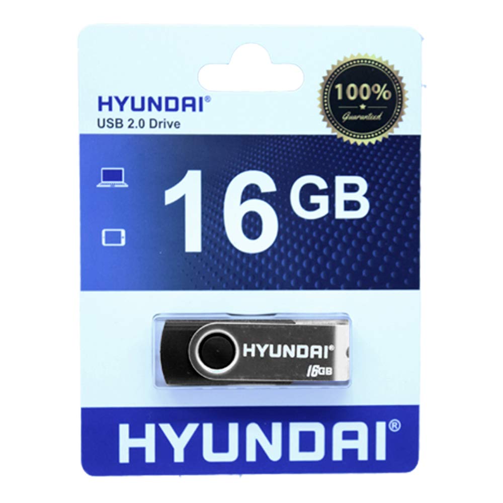 Hyundai 16GB USB 2.0 Flash Drive - Max. Read Transfer Rate 10MB/S and Max. Write Transfer Rate 3MB/S [Silver] Components U2B/16GS