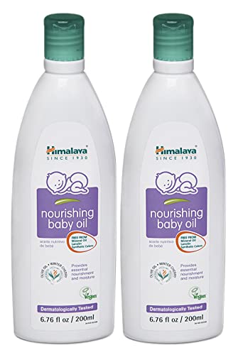 Himalaya Nourishing Baby Oil, Light & Non-Greasy for a Soothing Massage or Baby Bath, 6.76 oz, 2 Pack
