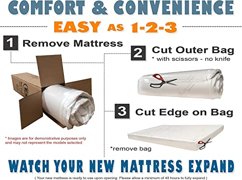 AC Pacific VISCO Gel Gel Infused Polyester Memory Foam Mattress Made in USA, California King Deluxe, White