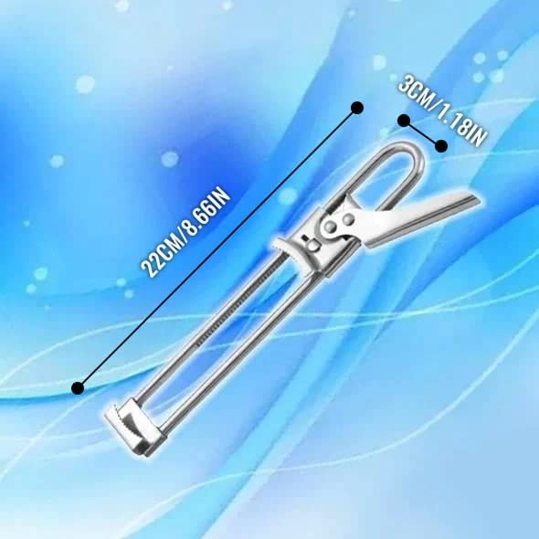 Adjustable Multifunctional Stainless Steel Can Opener, Master Opener Adjustable Toothed Clamp Jar & Bottle Opener for Arthritic Hands, Seniors, and Anyone With Limited Hand Strength