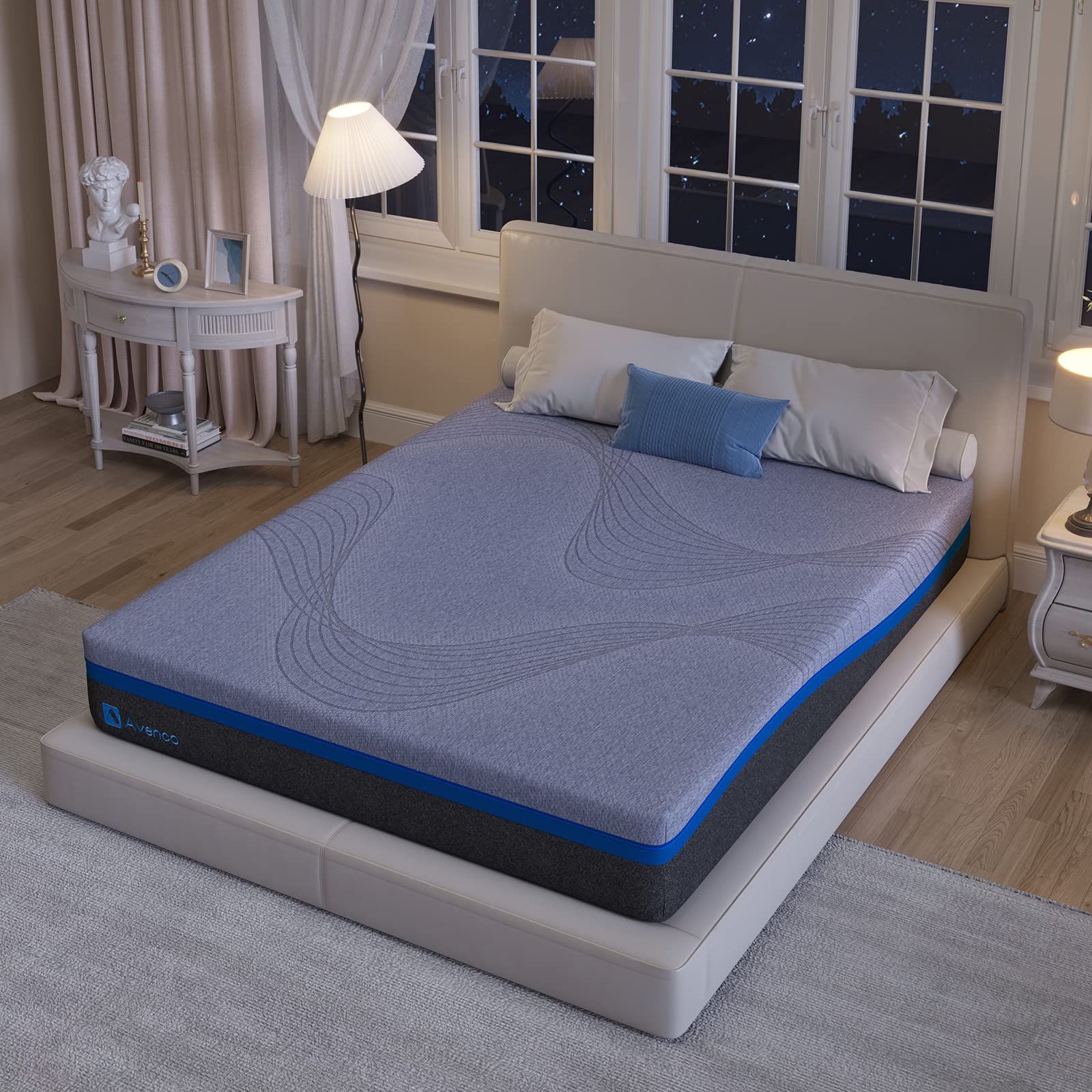 Avenco Full Size Mattress, 10 Inch Full Mattresses in a Box with Gel Memory Foam & Breathable Cover, Pressure Relieving, Full Bed Mattress Medium Firm Supportive, CertiPUR-US Certified