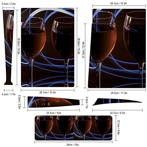 Alcohol Red Wine Full Protective Skin Cover Design Wrap Decal Sticker Compatible with PS5 Disk Version Console and Controller