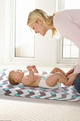 COSMOPLUS Stretch Fitted Changing Pad Cover 2 Pack Stretchy Changing Table Pad Covers for Boys Girls, Whale/Cloud