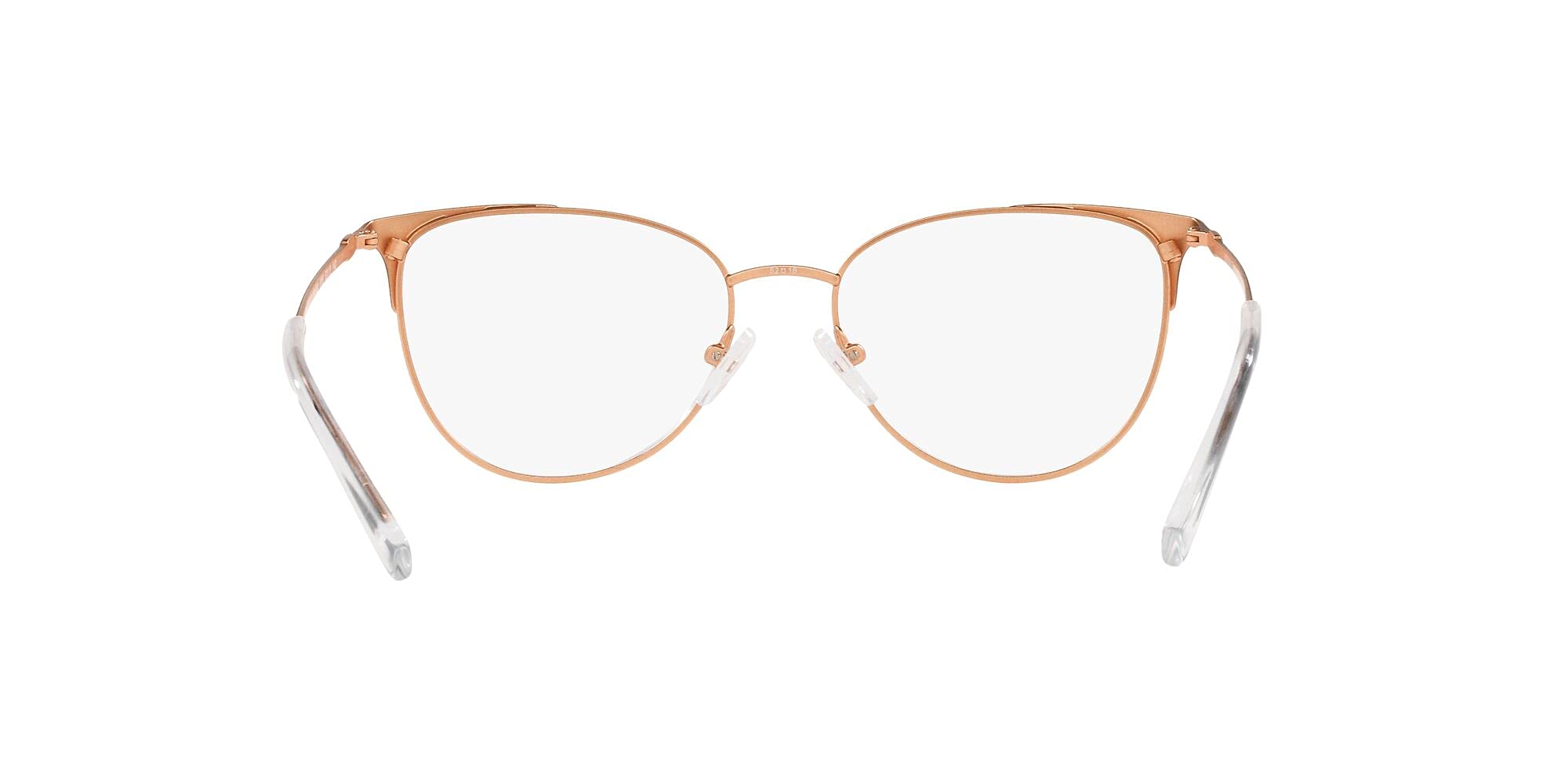 A|X ARMANI EXCHANGE Women's AX1034 Cat Eye Prescription Eyewear Frames, Matte Rose Gold/Black/Demo Lens, 52 mm