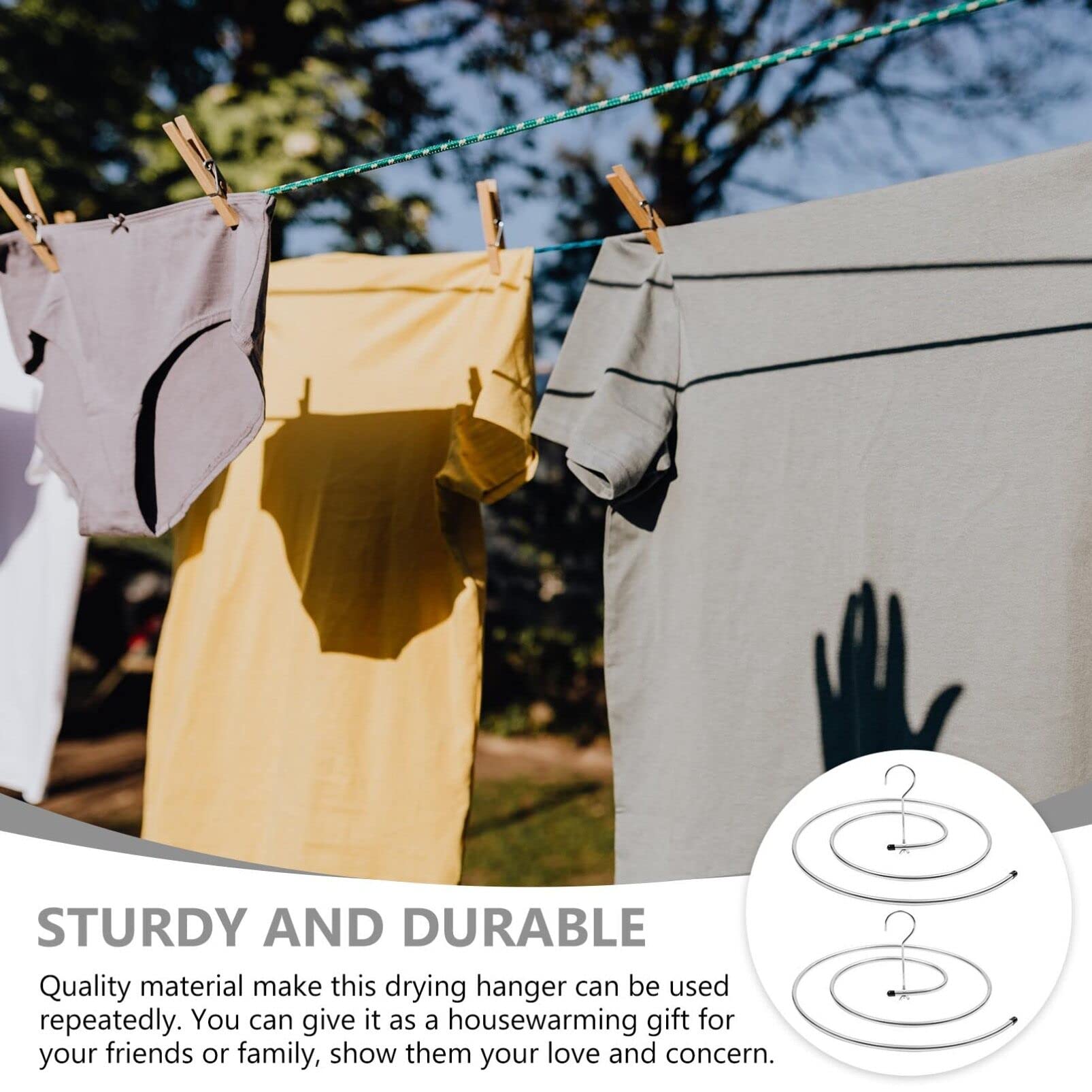 Cabilock Spiral Shaped Hanger Quilt Rack:2 Pcs Clothes Drying Rack Indoor Sheets Round Rotary Metal Hanging Space-Saving Storage Rack for Indoor & Outside
