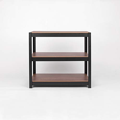 KEPSUUL Black 3 Tier Customizable Storage Shelving Unit Heavy Duty Modular Metal Organizing Utility Rack Shelves for Garage, Kitchen, Pantry, Office, Closet, Bedroom 32.1" W X 16.4" D X 29.75" H