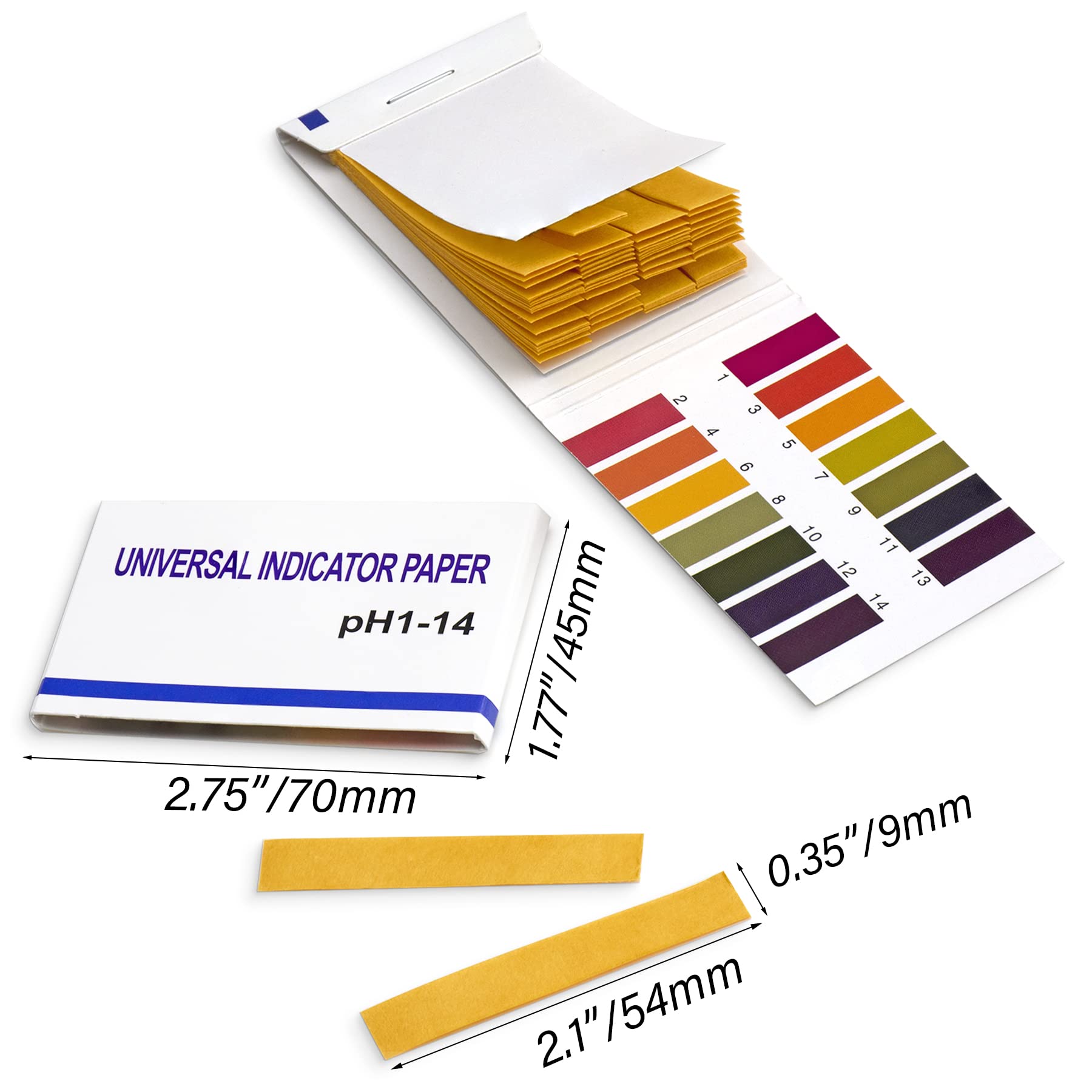 Famgee 8 Pack 640 Pieces PH Test Strips, Universal Litmus Indicator 1-14 pH Testing Paper for Testing Soil Water Saliva Urine Water Food Fish Tank Aquariums Ponds