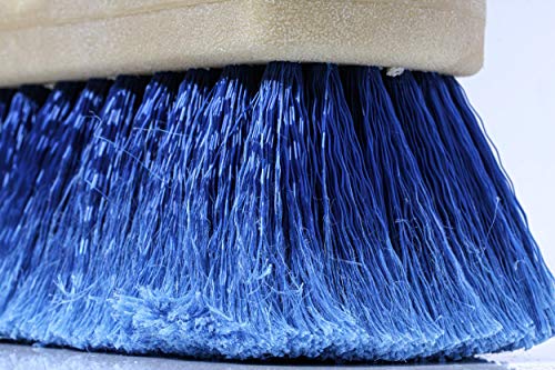 Guttermaster GM-215-8 Blue 8 Inch Oblong Medium Soft Flow Through Brush with Flagged Ends for RV's and Larger Vehicles