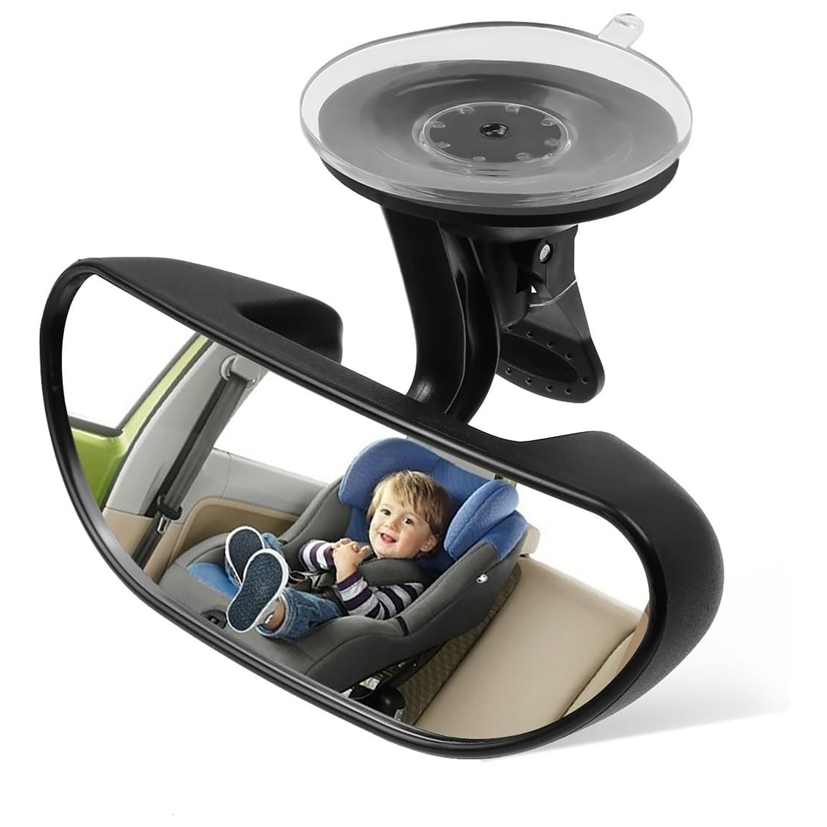 Ideapro Baby Car Mirror, Infant Car Seat Mirror with Adjustable Suction Cup, Child Mirror for Car Rear Facing, Back Seat Mirror for Baby Child Safety Car Rear Seat View Mirror for Universal Vehicle